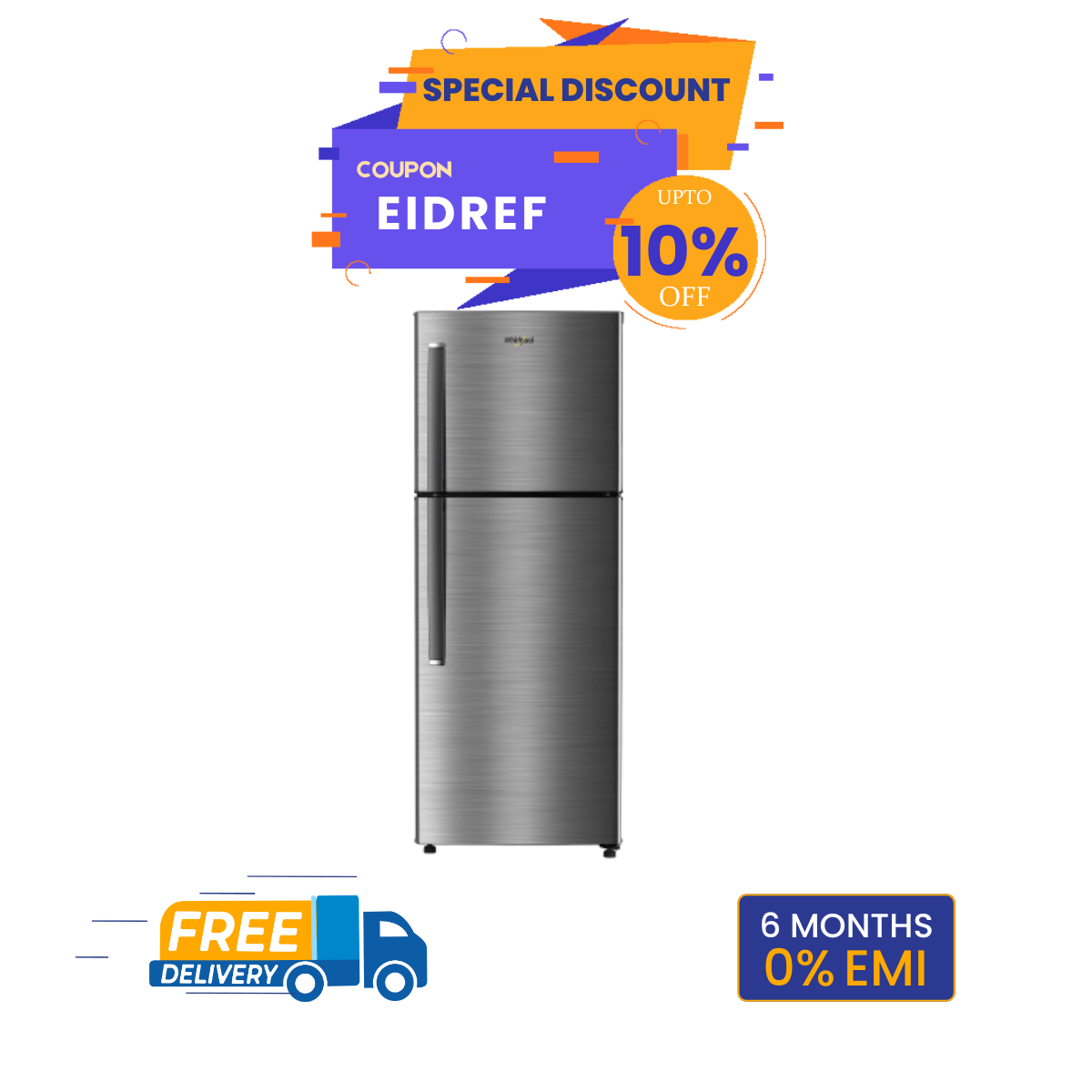 Whirlpool Refrigerator Neofresh 258LH CLS Plus Chromium Steel